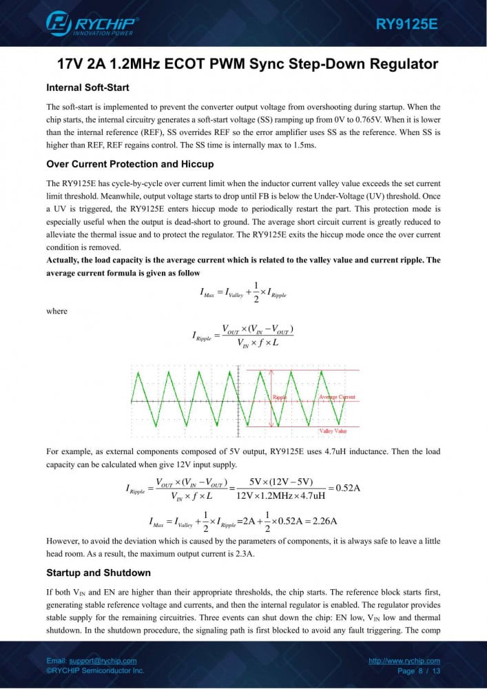 RY9125E datasheet page 8