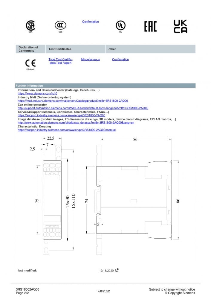3RS1800-2AQ00 datasheet page 2