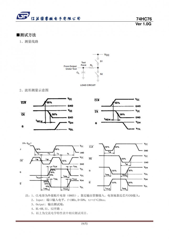 74HC76S datasheet page 4