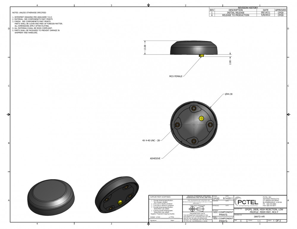 3997D-HR product drawing image