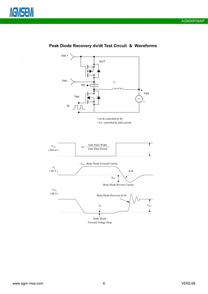 AGM30P08AP datasheet page 6