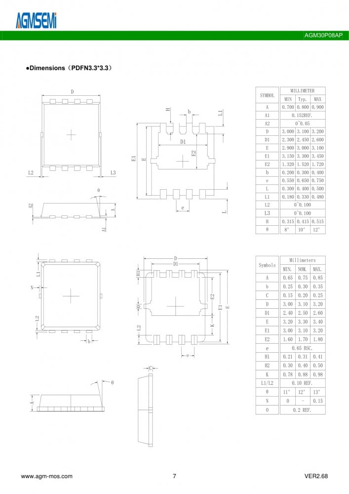 AGM30P08AP datasheet page 7