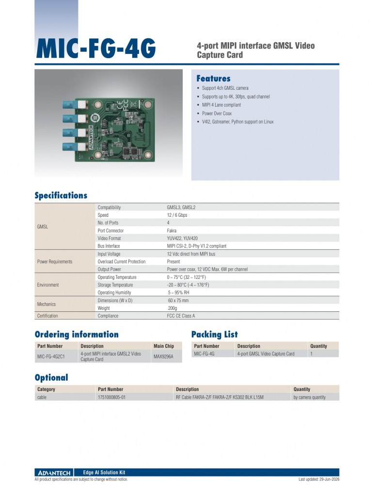 MIC-FG-4G product document preview