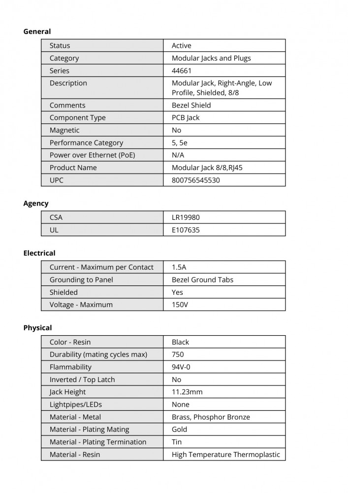 MOLEX 446610021 technical document preview, page 2