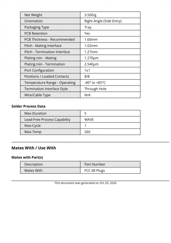MOLEX 446610021 technical document preview, page 3