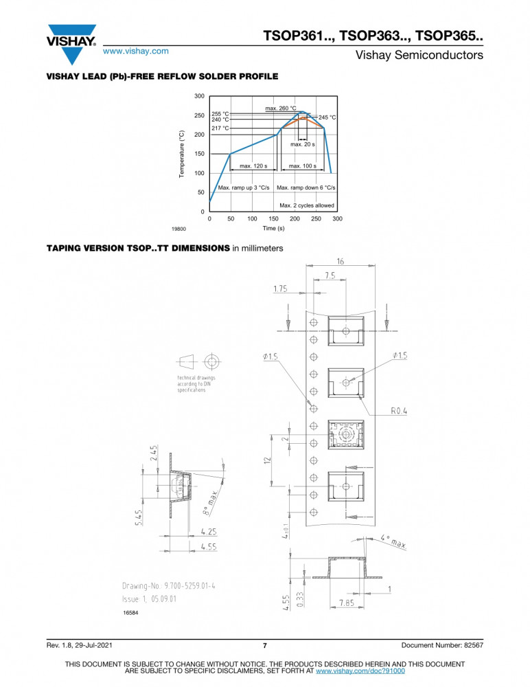 TSOP36133TR datasheet page 7