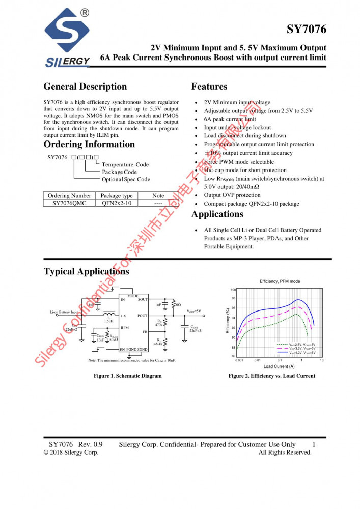 SY7076QMC datasheet page 1