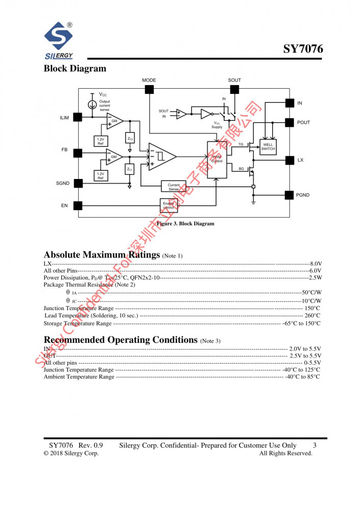 SY7076QMC datasheet page 3
