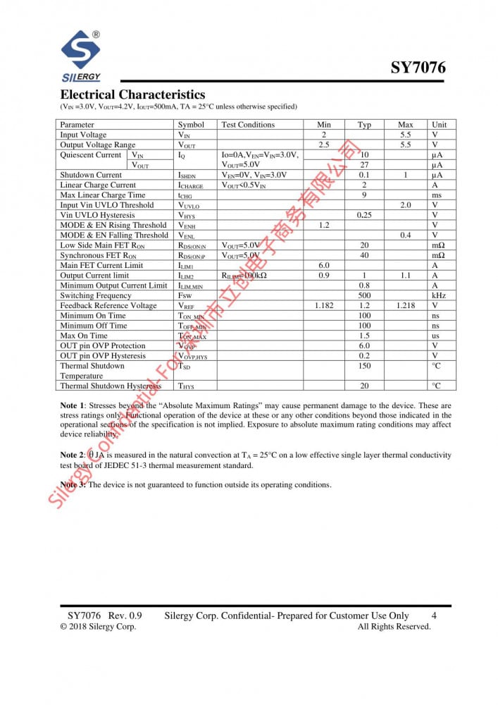 SY7076QMC datasheet page 4