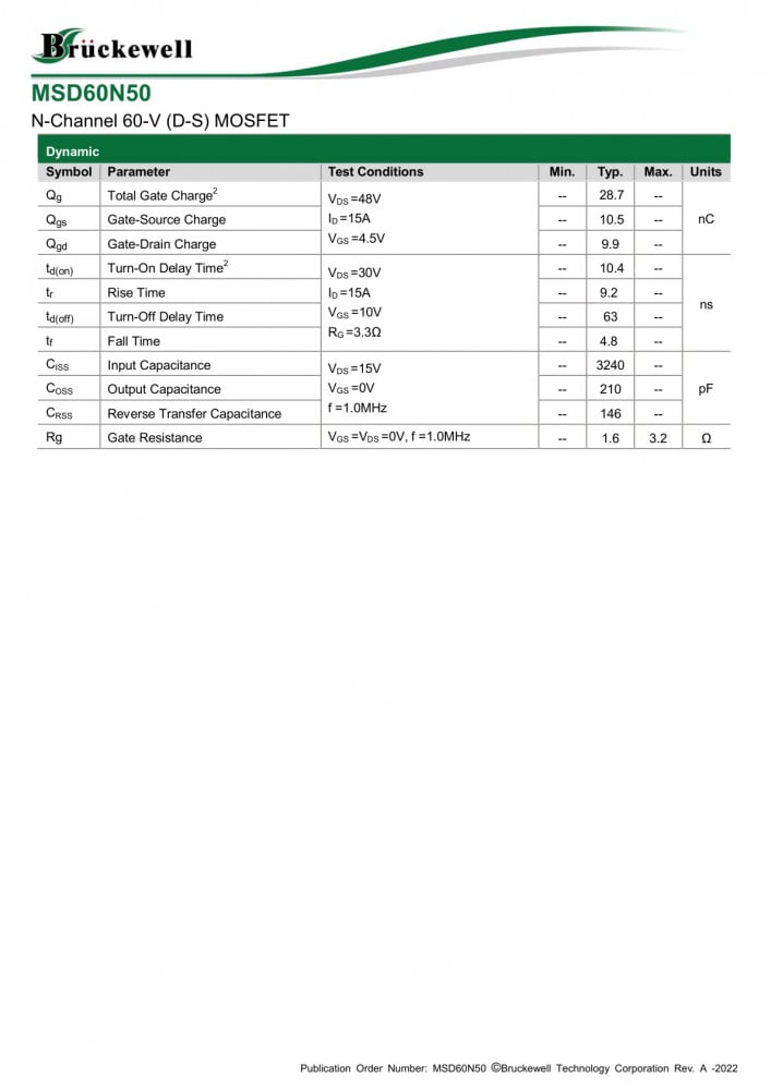 MSD60N50 datasheet page 3