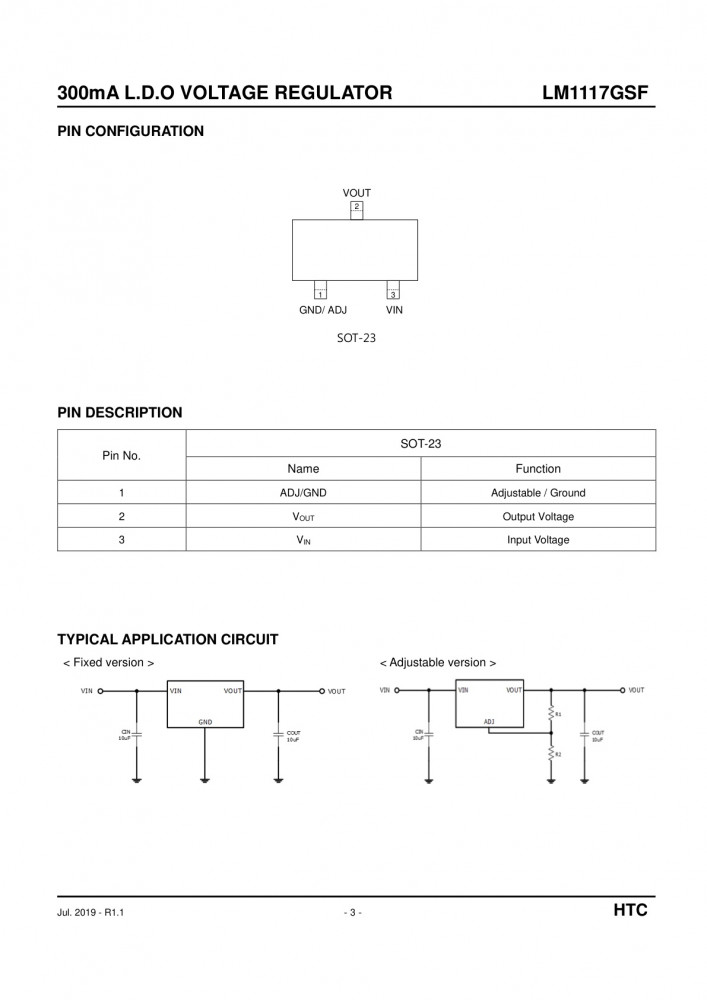 LM1117GSF datasheet page 3