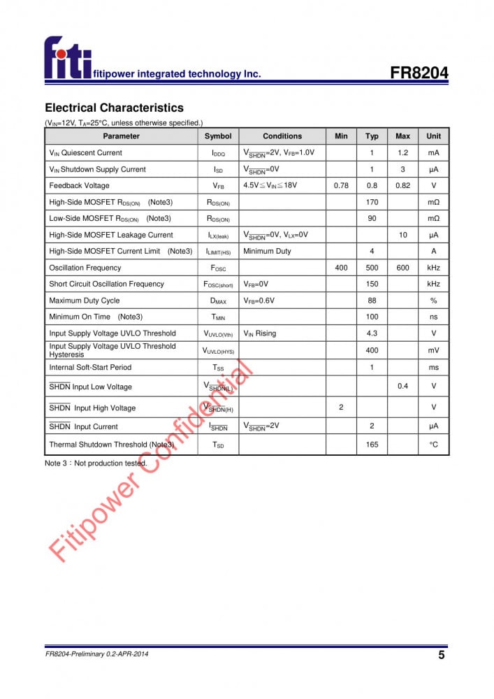 FR8204S6CTR datasheet page 5