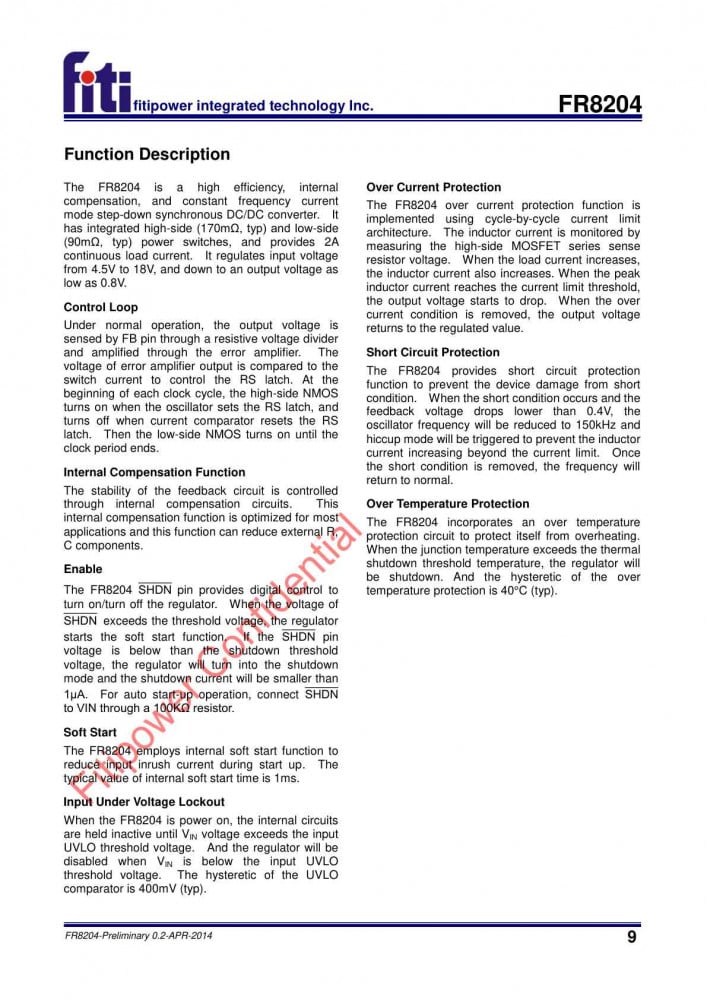 FR8204S6CTR datasheet page 9