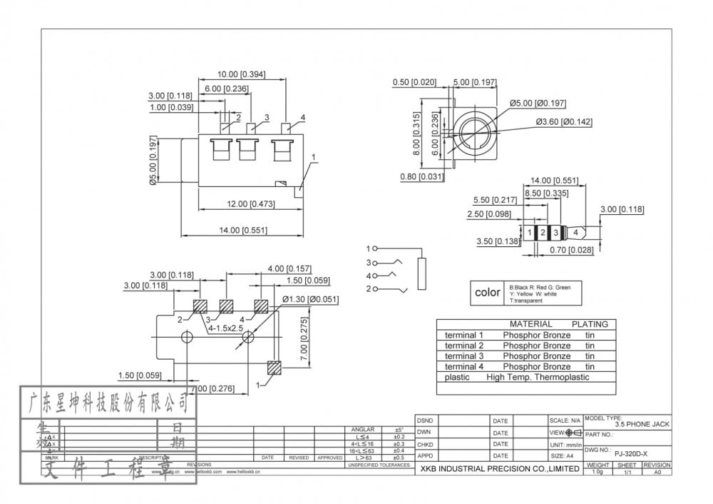 PJ-320D-B-SMT technical document preview
