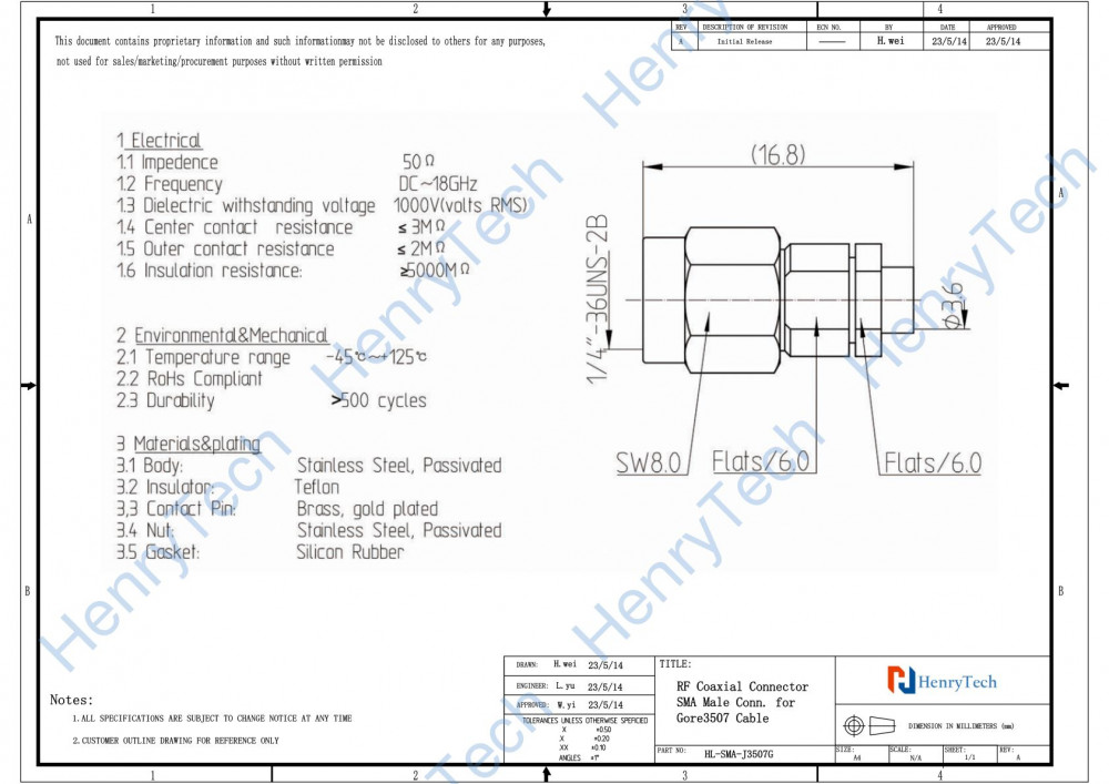 HL-SMA-J3507G technical specification document