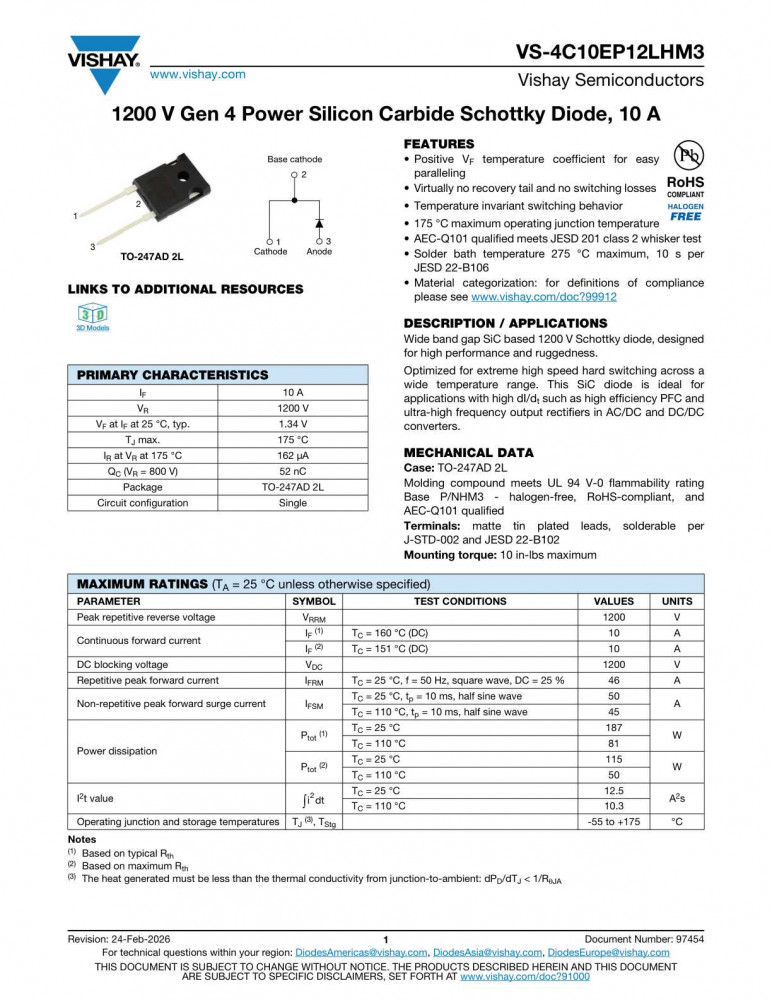VS-4C10EP12LHM3 datasheet page 1