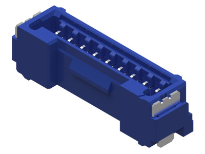 1.25mm Pitch, Micro-Lock Plus PCB Header, Single Row, Vertical, Surface Mount, Tin-Bismuth Plating, Positive Lock, 4 Circuits, with Pick-and-Place Tape, Blue
