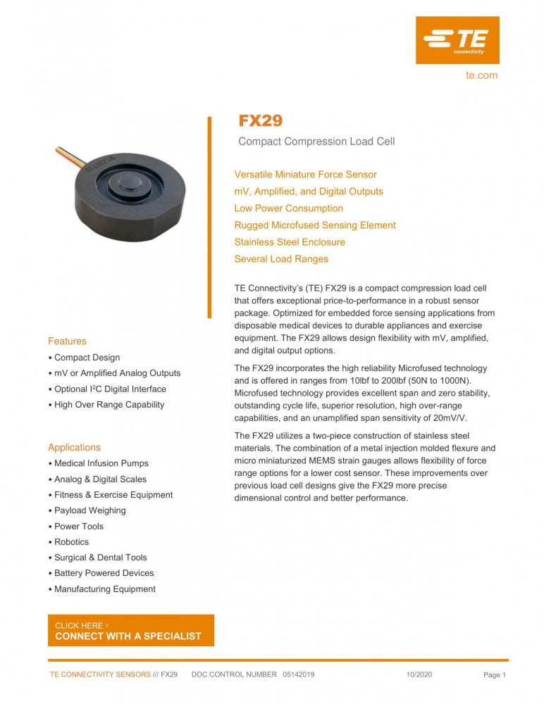 FX29 technical document page 1