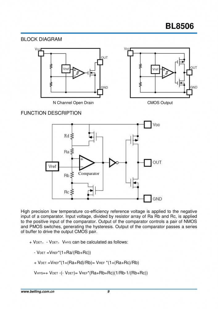 BL8506 datasheet page 9