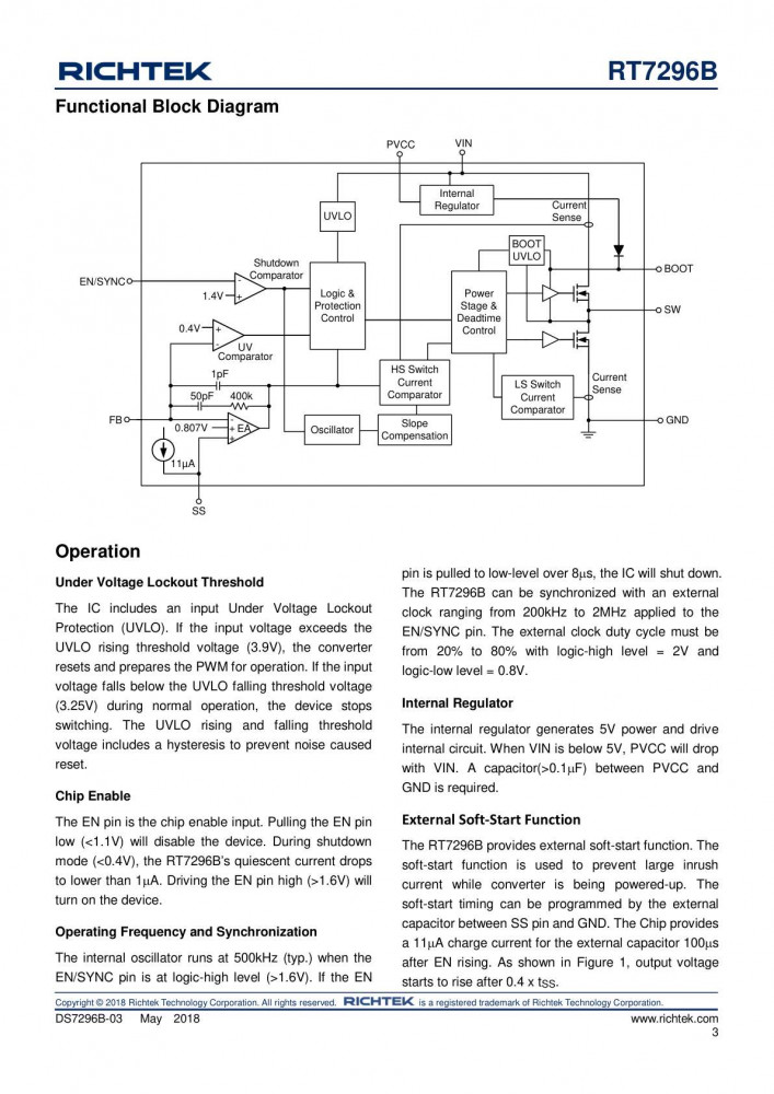 RT7296B datasheet page 3