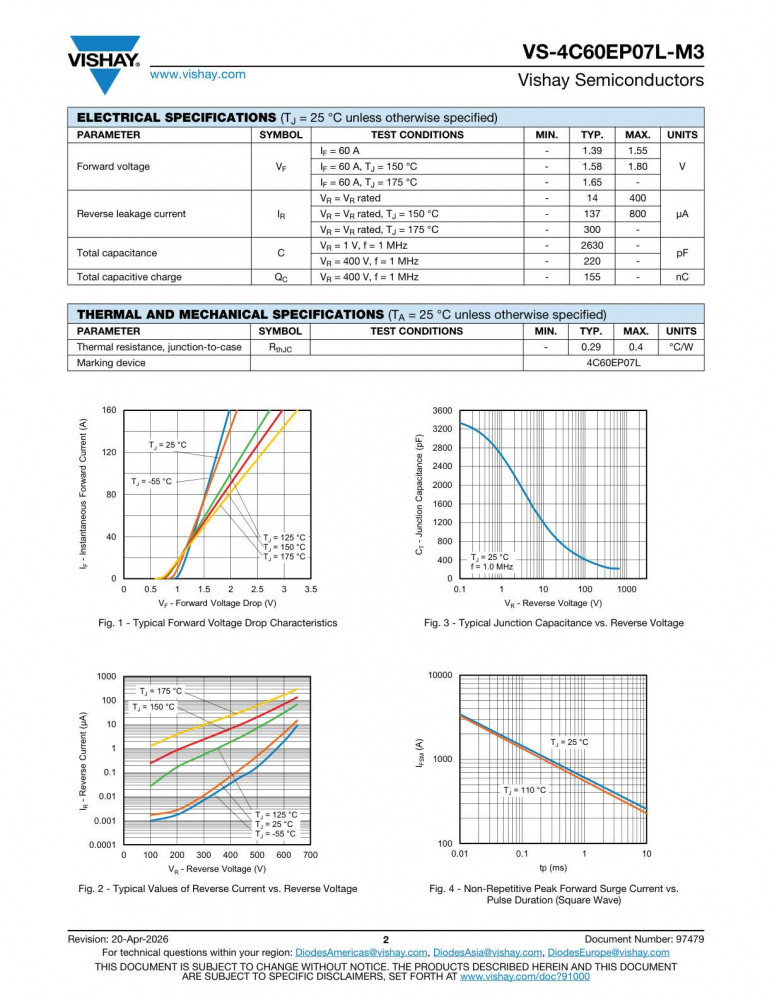 VS-4C60EP07L-M3 datasheet page 2