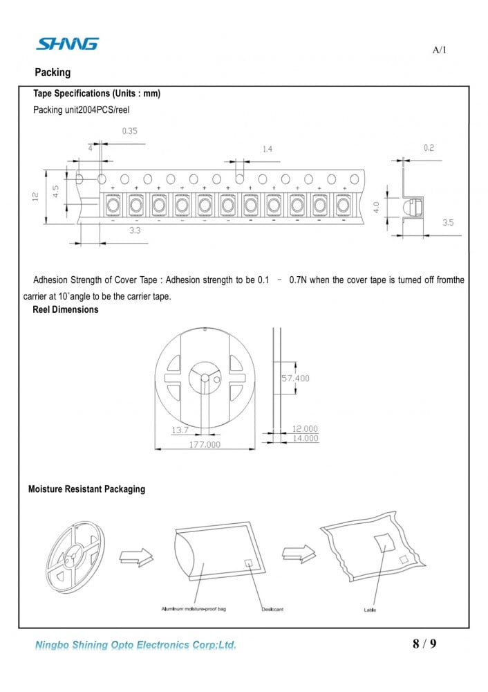 SN-NE3528LAXAR-N datasheet page 8