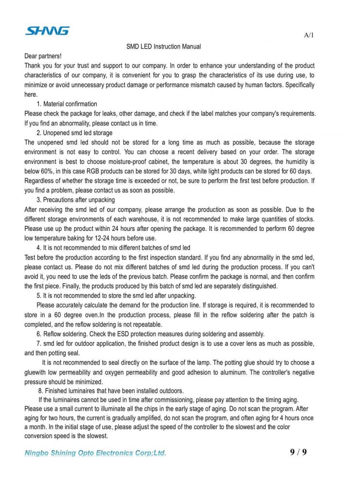 SN-NE3528LAXAR-N datasheet page 9