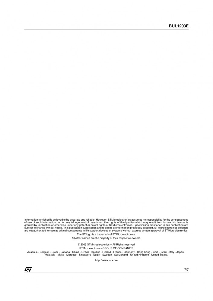 BUL1203E datasheet page 7