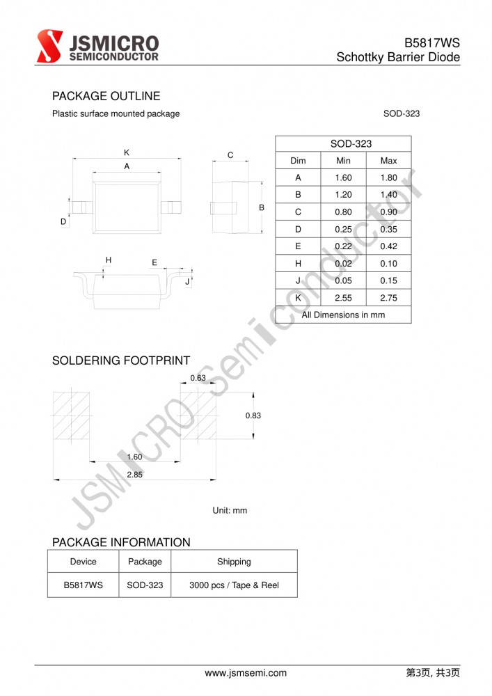 B5817WS datasheet page 3
