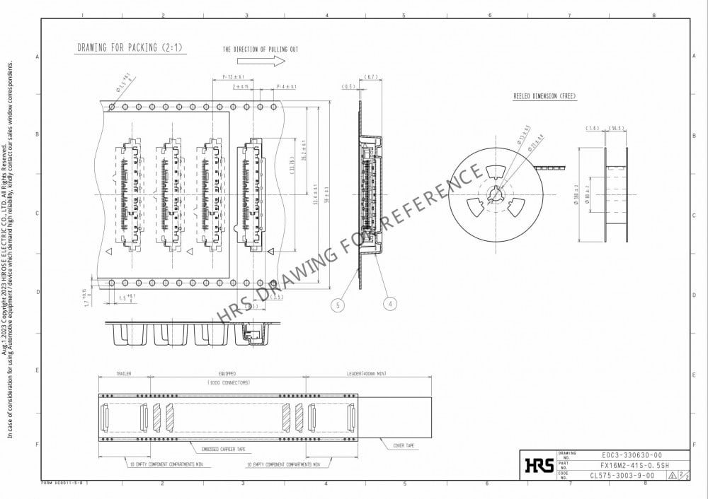 HRS FX16M2-41S-0.5SH drawing page 2