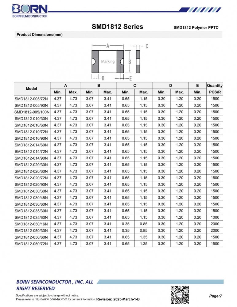 BORN SMD1812 datasheet page 7