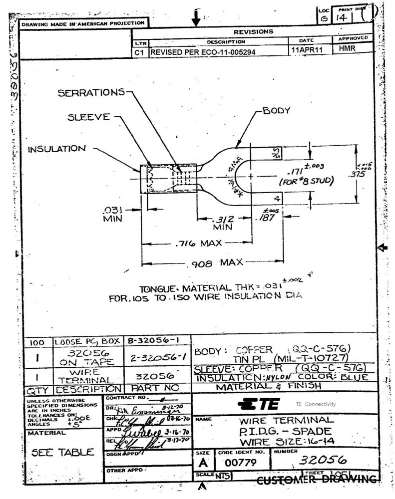 TE Connectivity 8-32056-1 customer drawing