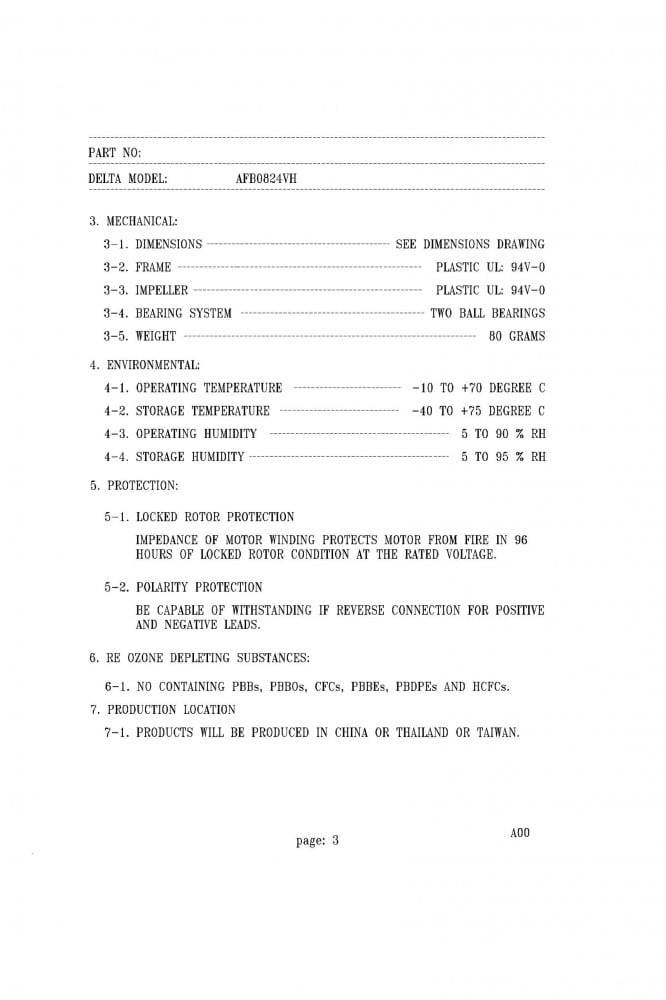 AFB0824VH specification page 3