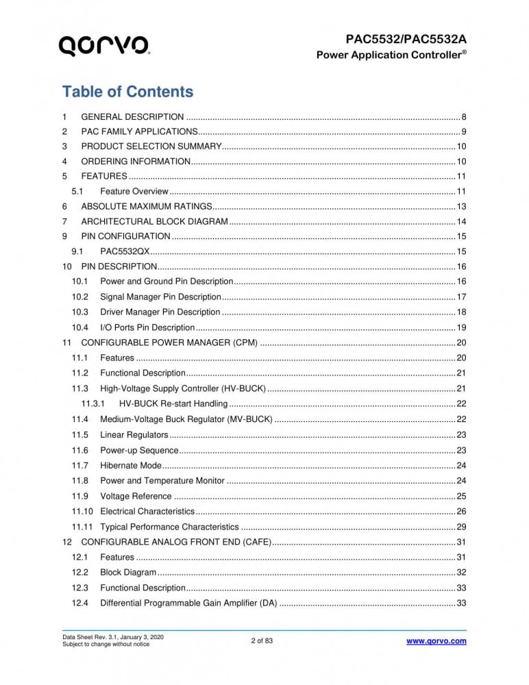 PAC5532AQX datasheet page 2