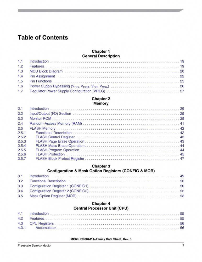 MC908AP32ACB datasheet preview page 7