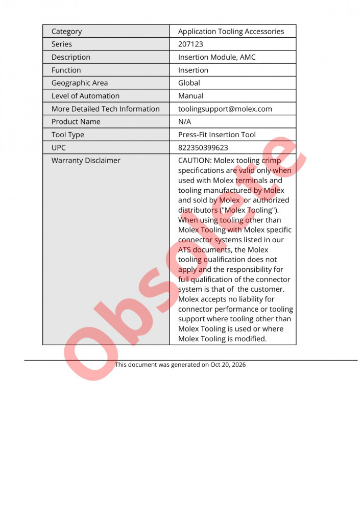 Technical document image 2 for MOLEX 622018301