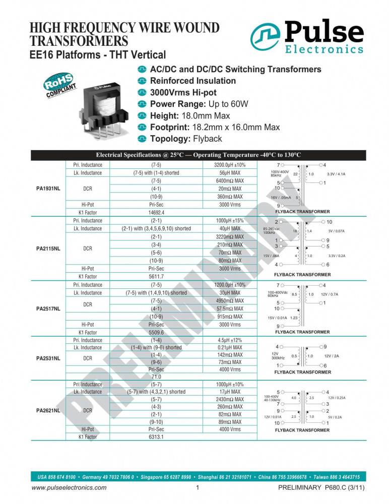 PA2517NL datasheet page 1