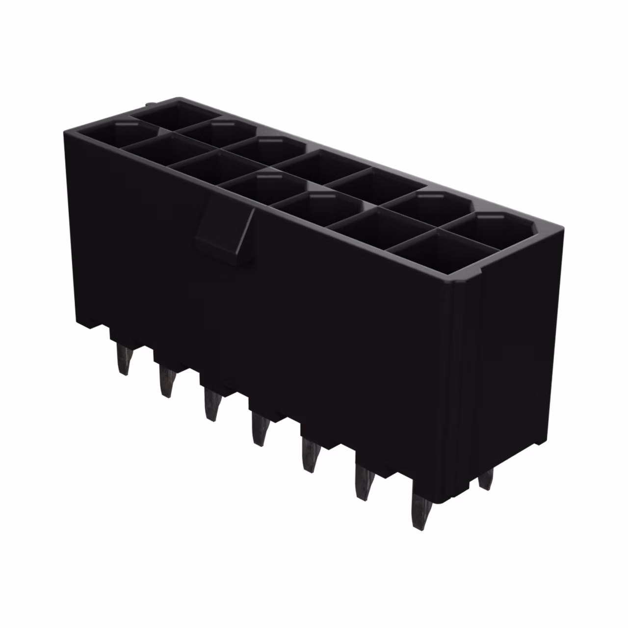Mini-Fit Jr. Header, Dual Row, Vertical, without Snap-in Plastic Peg PCB Lock, 14 Circuits, PA Polyamide Nylon 6/6 94V-2, Gold (Au) Plating, Glow-Wire Capable for sale