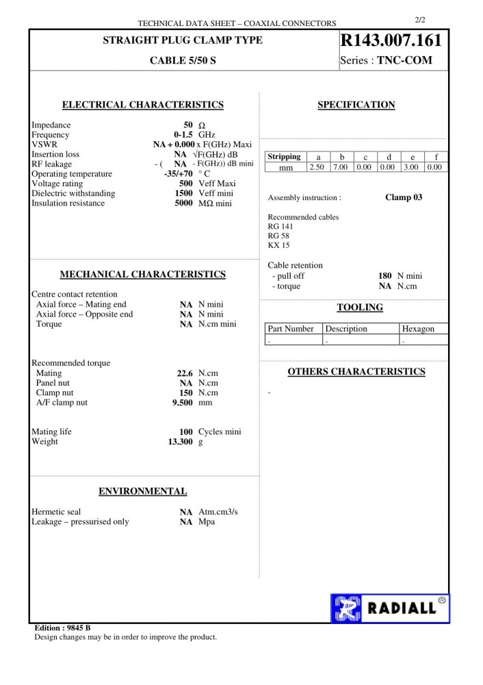 Radiall R143007161 product document page 2