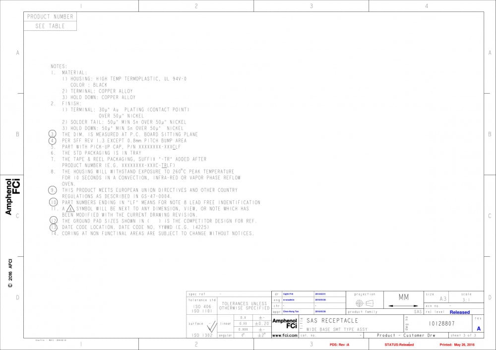 Amphenol 10128807 drawing page 3