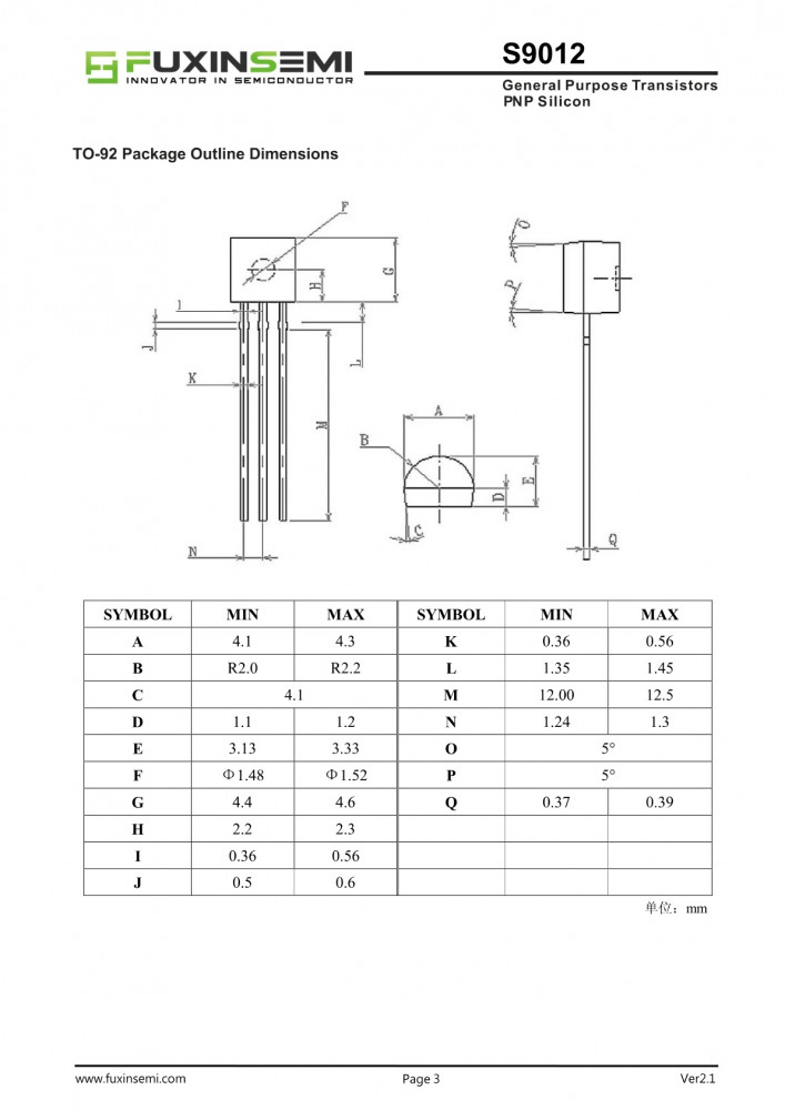 S9012-TA datasheet page 3