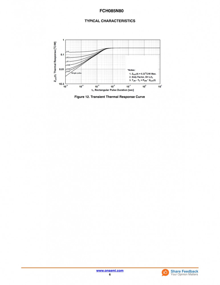FCH085N80 datasheet page 6