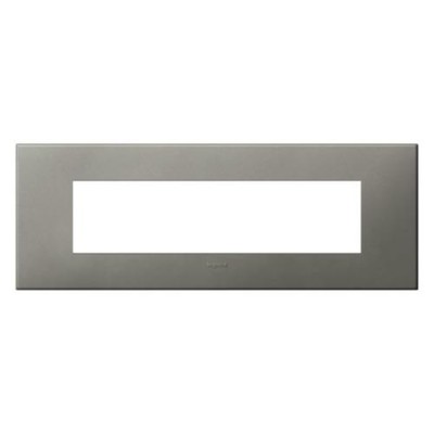 Arteor - British standard square plate 8 modules - Flush-mounted plastic frame - Matt anthracite finish - Snap fastening, 252.5x92x8mm for sale