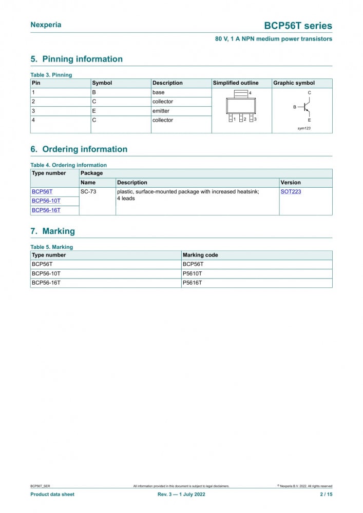 BCP56-16TX datasheet page 2