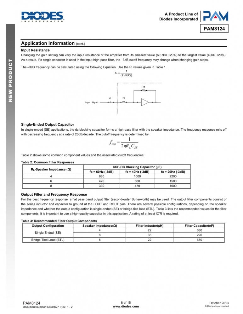 PAM8124RHR datasheet page 8