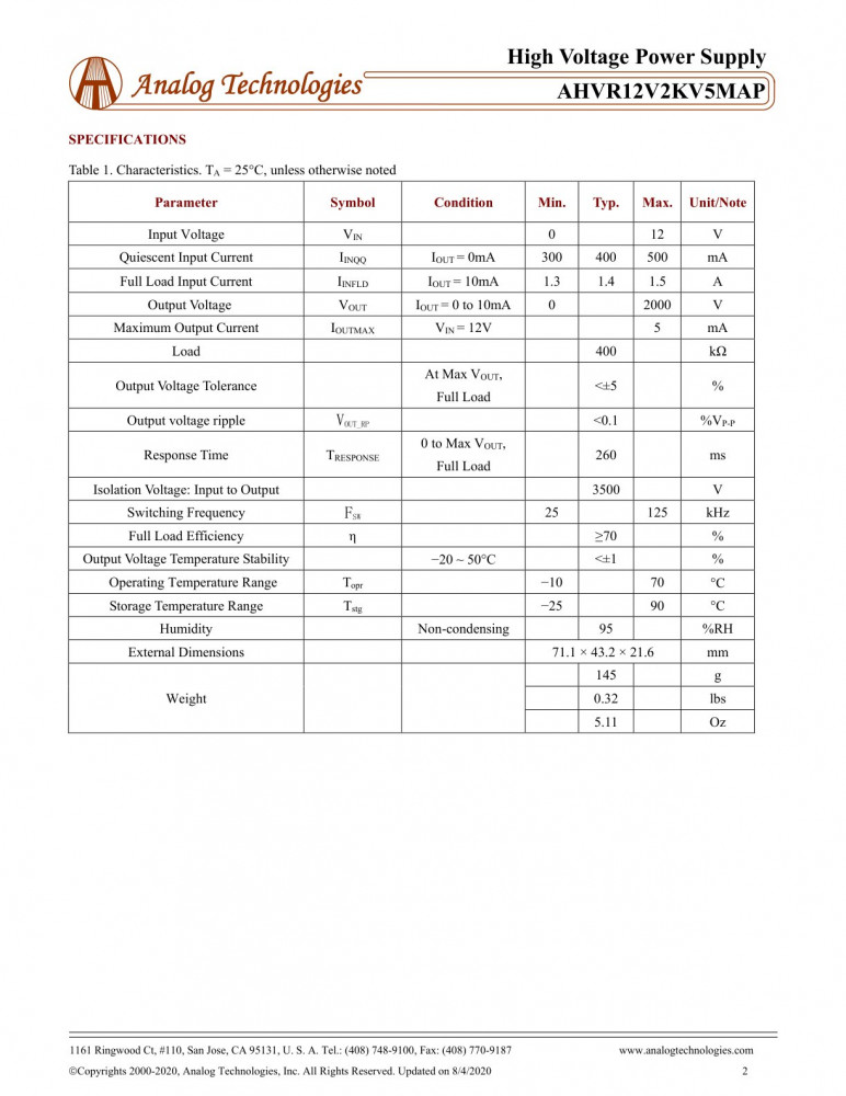 AHVR12V2KV5MAP datasheet page 2