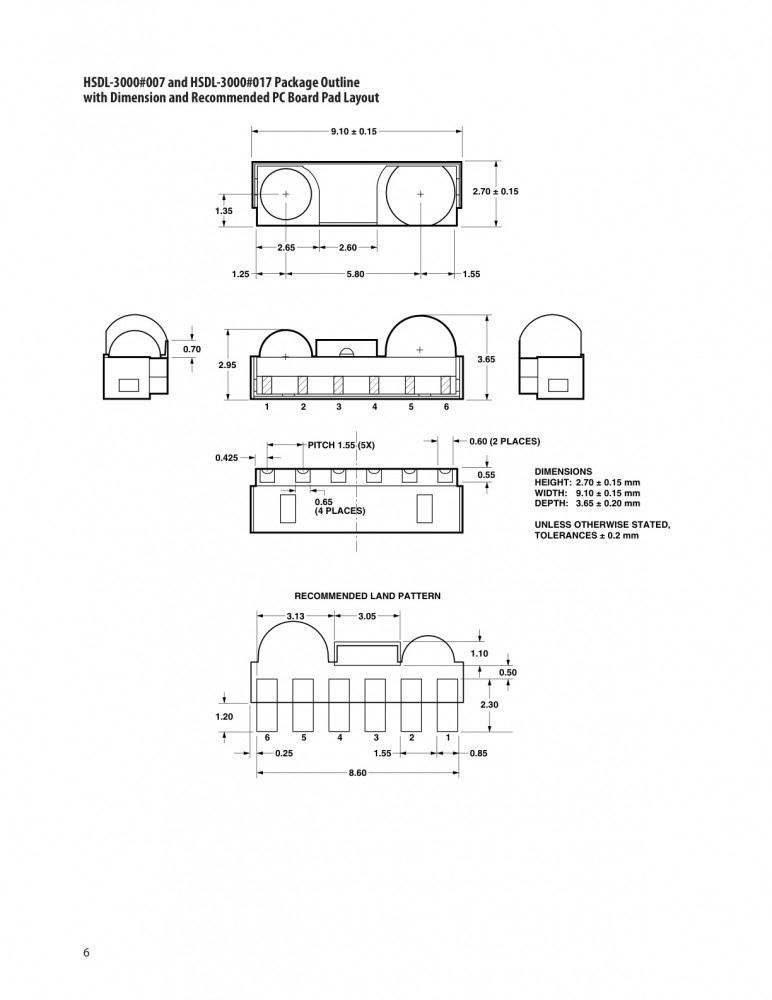 HSDL-3000 datasheet page 6