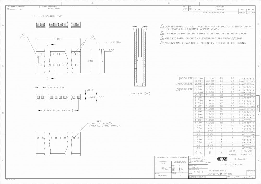 TE Connectivity 487378-4 controlled drawing preview