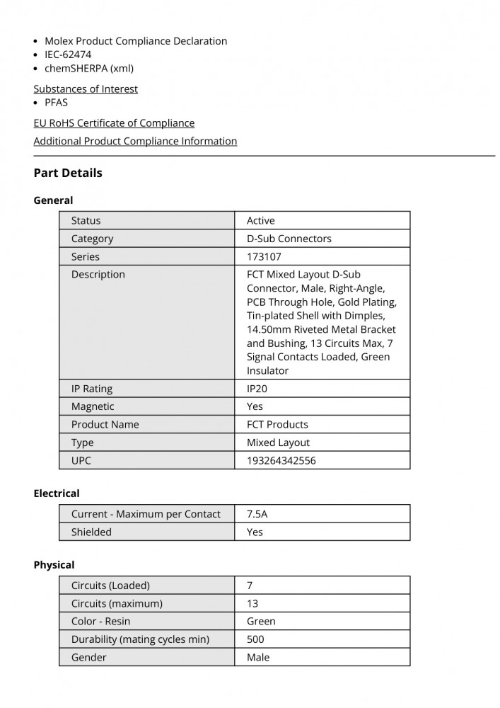 MOLEX 1731071851 product drawing page 2
