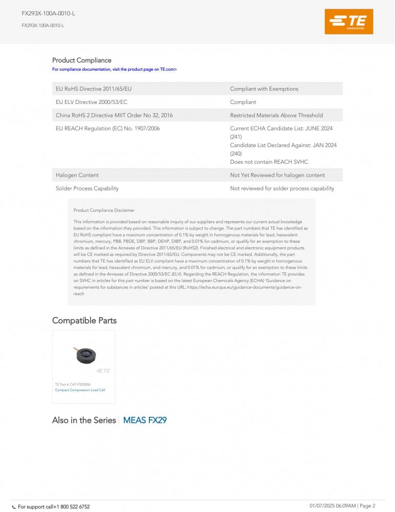 FX293X-100A-0010-L technical document page 2